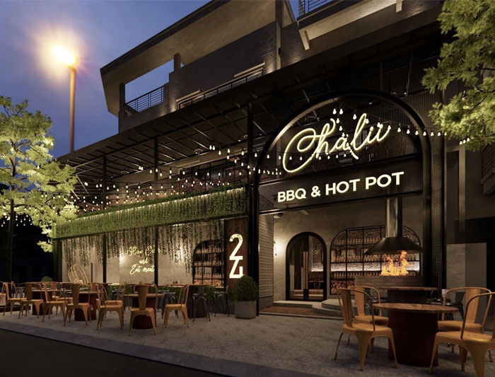 Dự án biển hiệu - trang trí chuỗi nhà hàng Chalii - Red Sun