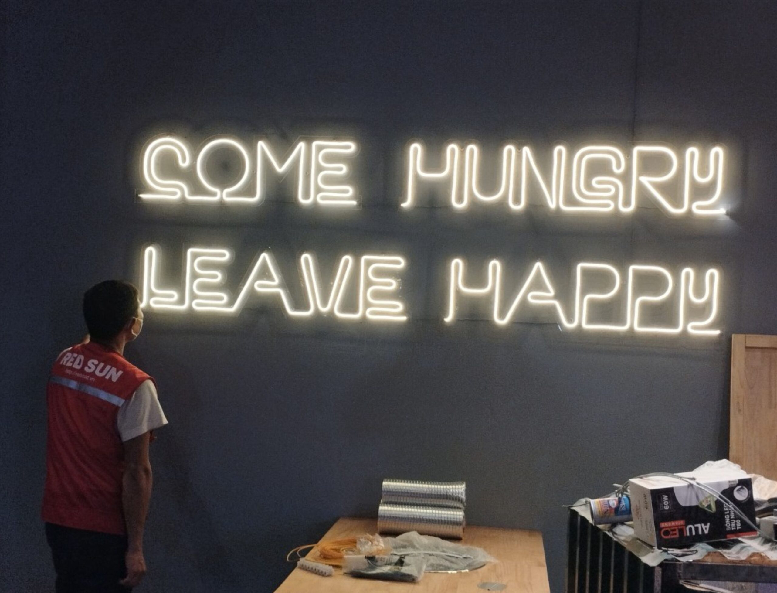 Dự án biển hiệu - trang trí chuỗi nhà hàng Chalii - Red Sun